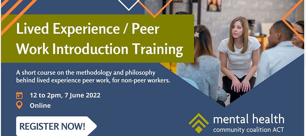 Online Lived Experience / Peer Work Introduction Training - Mental ...