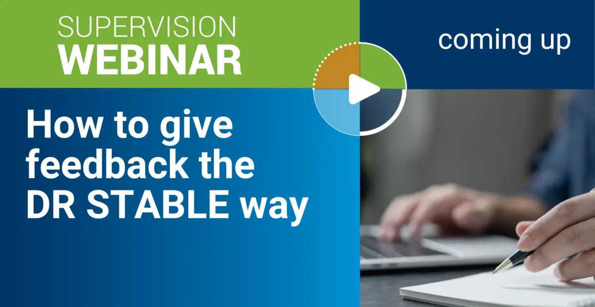 How to give feedback the DR STABLE way | General Practice Supervision ...